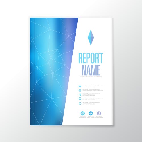 Business annual report cover page template in a4 Vector Image
