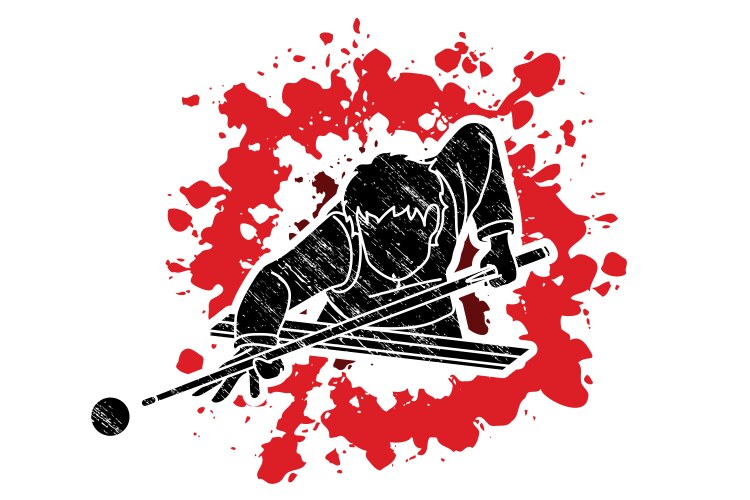 Snooker players Royalty Free Vector Image - VectorStock