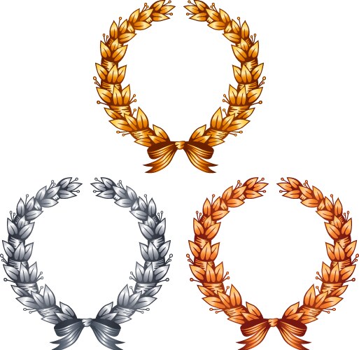 Winner festival wreaths Royalty Free Vector Image