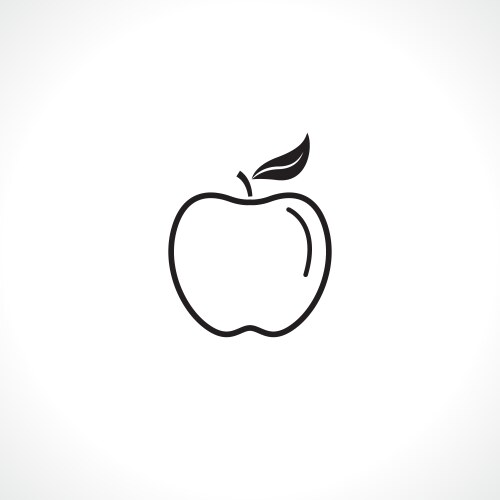 Apple outline icon Royalty Free Vector Image - VectorStock