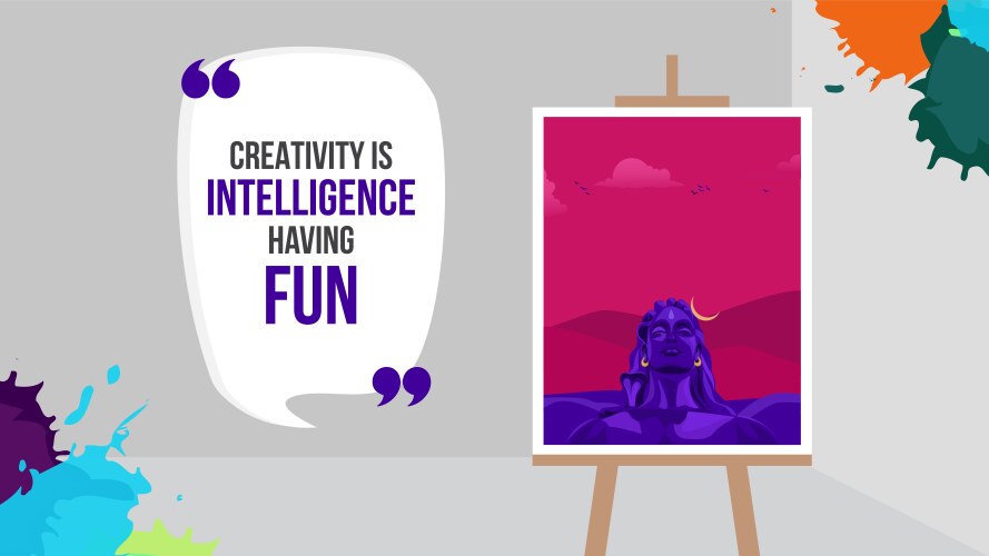 Masterpiece landscape banner design Royalty Free Vector