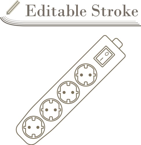 Multi socket plug isolated electric extension cord