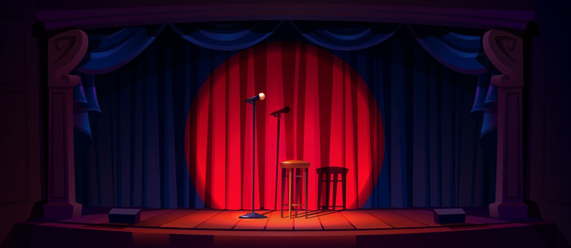 Open mic night live show background Royalty Free Vector