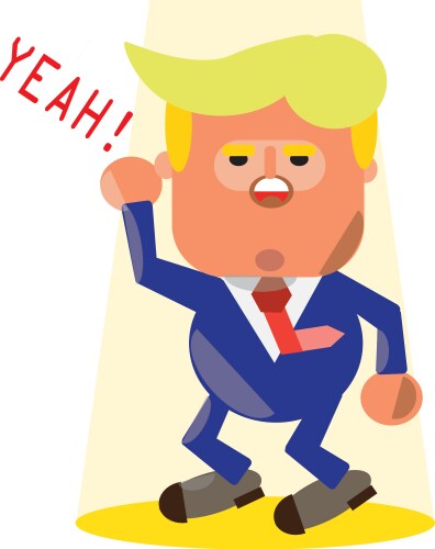 January 10 2017 donald trump thumb up Royalty Free Vector