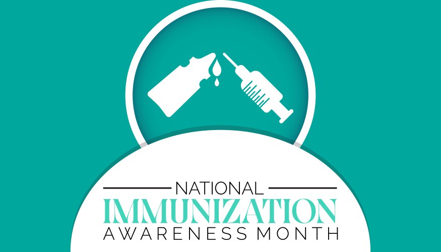 National immunization awareness month Royalty Free Vector