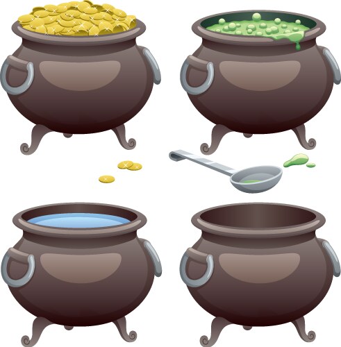 Pot of Gold Black and White Vector Images (over 7,300)