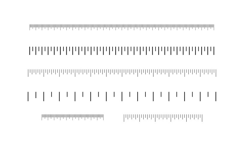 Scale of 5 centimeters ruler with markup Vector Image