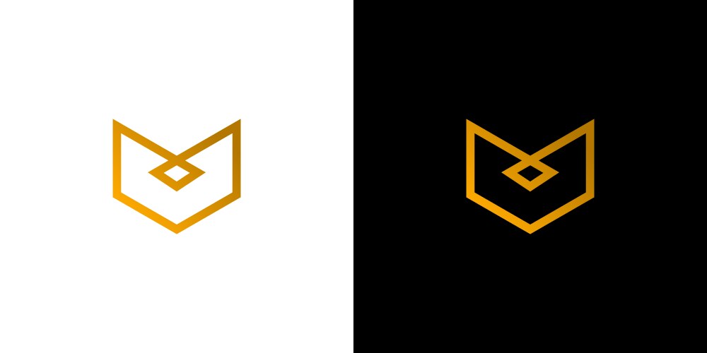 Simple and unique letter m initials logo design Vector Image