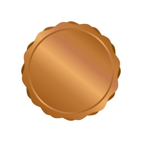 Collection of modern gold circle metal badges Vector Image