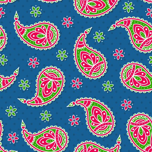 Bright pattern with paisley Royalty Free Vector Image