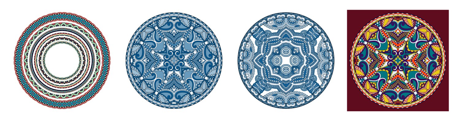Decorative design of circle dish template Vector Image
