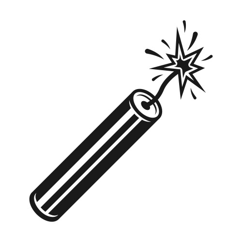 Dynamite or firecracker man Royalty Free Vector Image