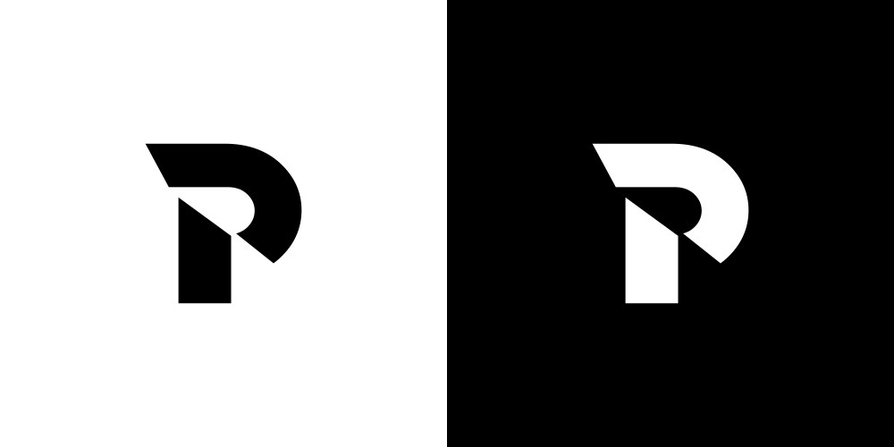 Modern and luxury letter pk initials logo design Vector Image