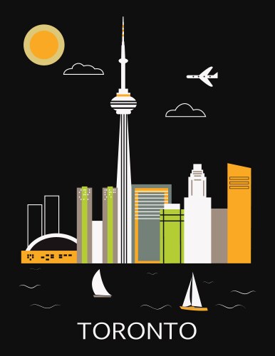 Toronto city canada Royalty Free Vector Image - VectorStock