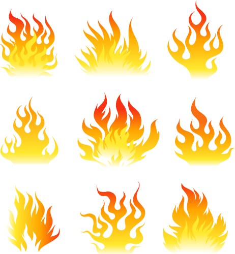 Flames Royalty Free Vector Image - VectorStock