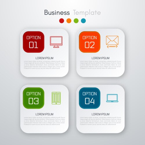 4 elements scheme diagram infographic four Vector Image