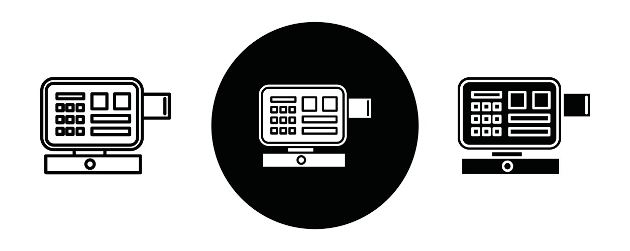 Pos system icon Royalty Free Vector Image - VectorStock