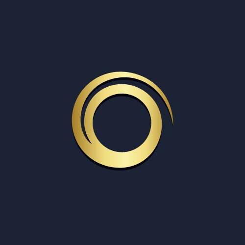 Gold round frame or golden luxury circle border Vector Image