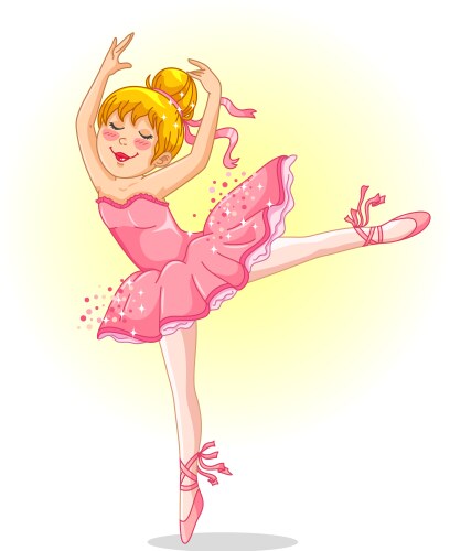 Cartoon little ballet dancer collection set Vector Image