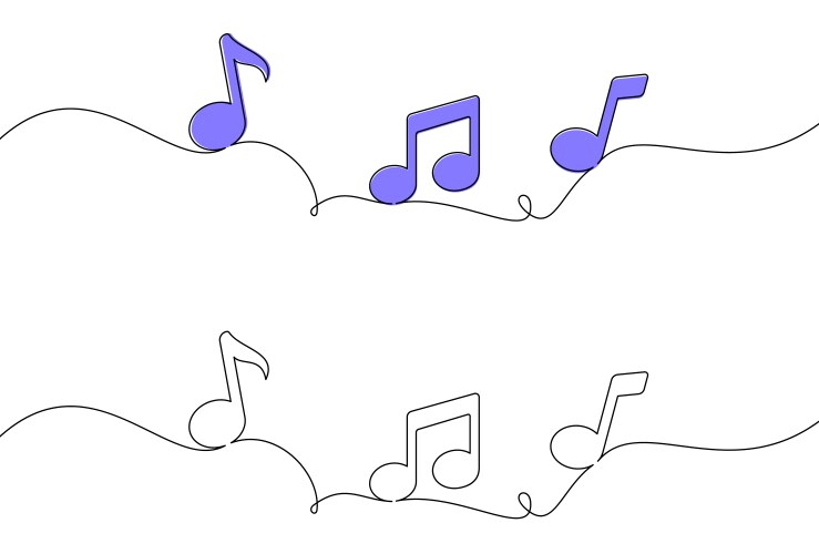 Continuous Line Music Notes Vector Images (over 770)