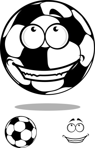 Cartoon of smiling football or soccer player Vector Image