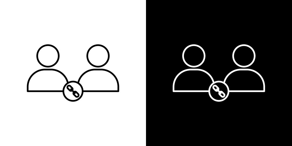 Affiliate link icon set on white background Vector Image