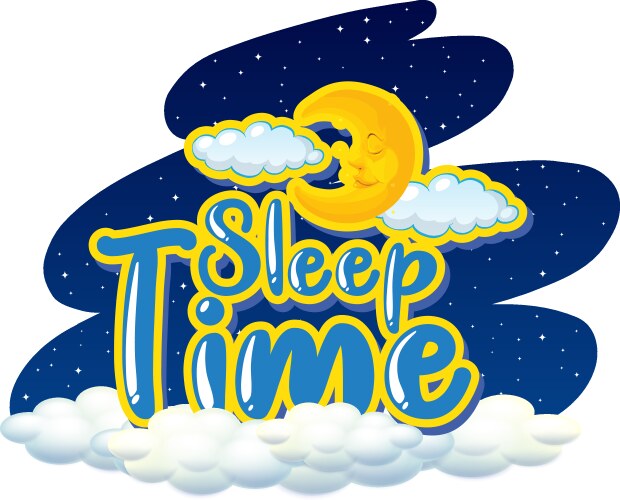 Font design for word spelling time with kids Vector Image