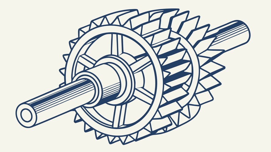 Mechanical Gear System Blueprint – Royalty-Free Vector | VectorStock