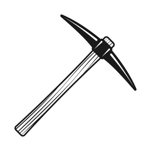 Crossed pickaxe icon element design template Vector Image
