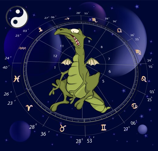 Zodiac signs dragon Royalty Free Vector Image - VectorStock