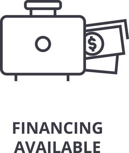 Outline computer vision icon isolated black Vector Image