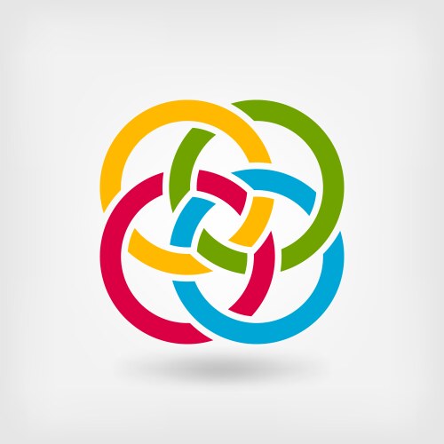 Olympic rings games logo editorial Royalty Free Vector Image