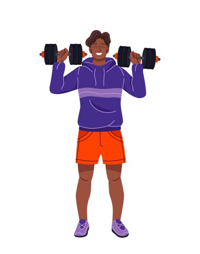 Person doing physical activity Royalty Free Vector Image