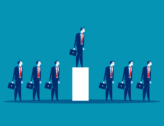 Standing out from crowd business concept Vector Image