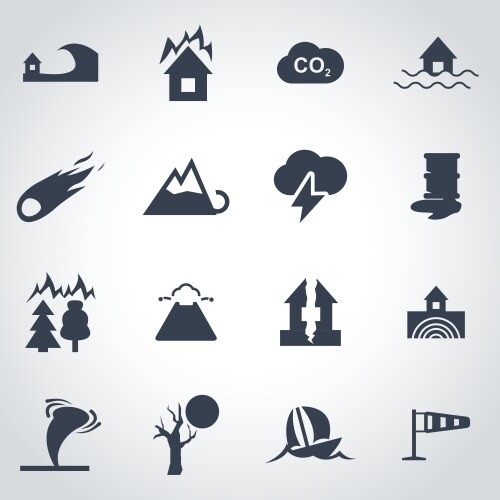 Disaster icon Royalty Free Vector Image - VectorStock