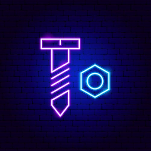 Number seven symbol neon sign seventh Royalty Free Vector