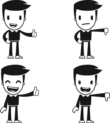Funny cartoon helper man Royalty Free Vector Image