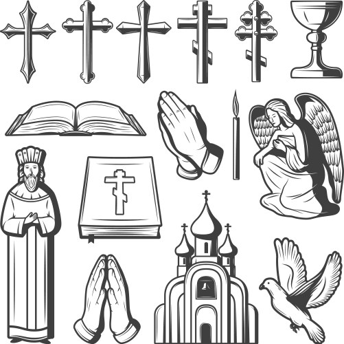 Crucifix vintage images Royalty Free Vector Image