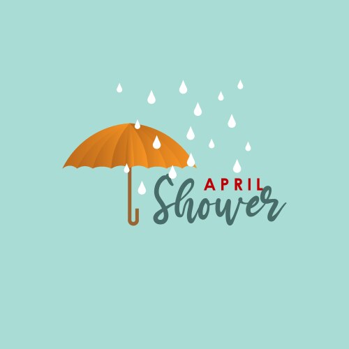 April showers bring may flowers template design Vector Image