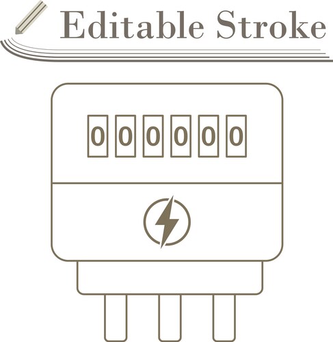 Electric meter icon Royalty Free Vector Image - VectorStock