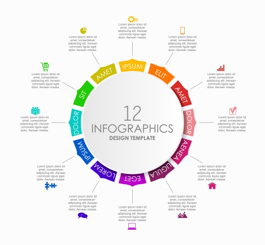 Infographic design template with place Royalty Free Vector
