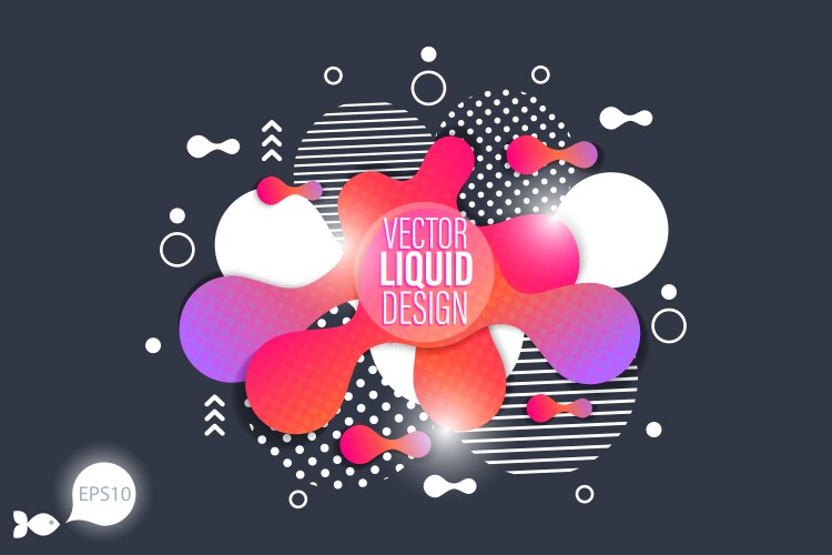 Liquid color background design fluid gradient Vector Image