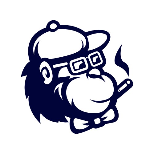 Monkey line icon animal and zoo Royalty Free Vector Image