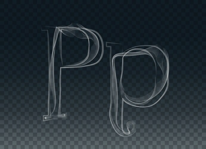 Smoke font letter o Royalty Free Vector Image - VectorStock