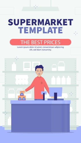 Supermarket logo Royalty Free Vector Image - VectorStock