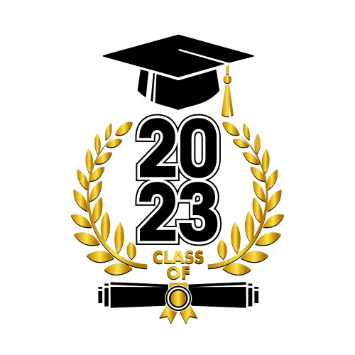 Graduate class template logo Royalty Free Vector Image