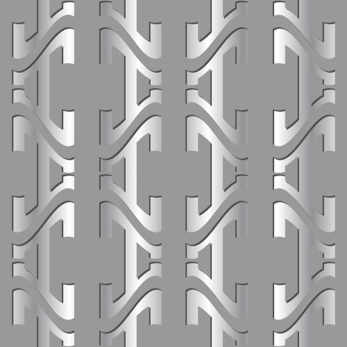 Modern geometric 3d meander seamless pattern Vector Image