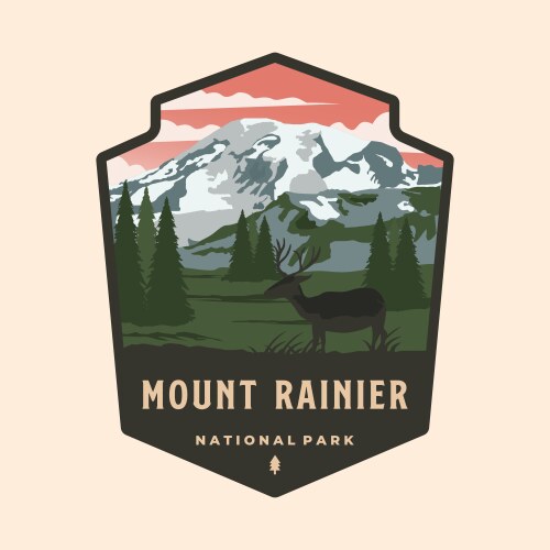 Mount rainier Vector Images & Graphics for Commercial Use | VectorStock