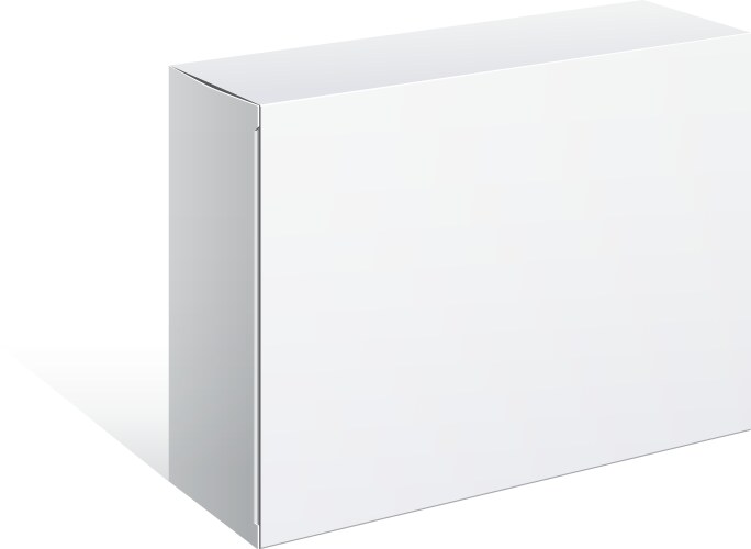 White package square cardboard box Royalty Free Vector Image