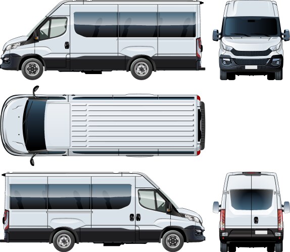 Mercedes sprinter cargo van l2h2 fwd 2018 Vector Image